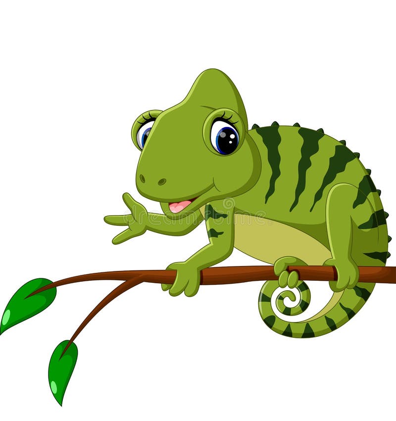Cute Chameleon cartoon stock vector. Illustration of drawing - 82765725
