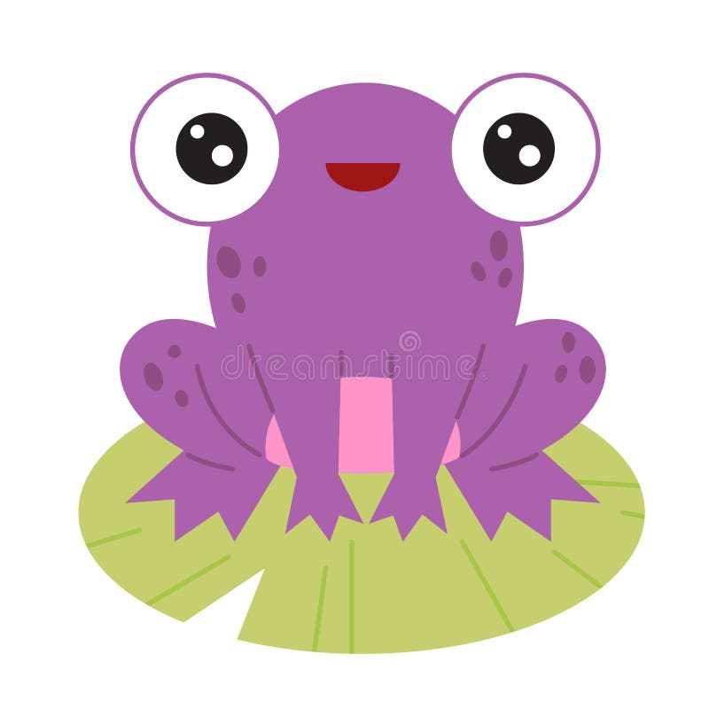 Cartoon Cute Character Frog. Cartoon Vector Illustration Stock Vector ...