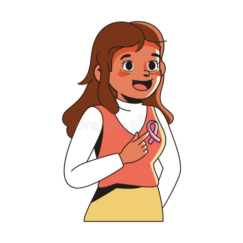 Vector Cartoon Cute Character World Cancer Day Stock Vector ...