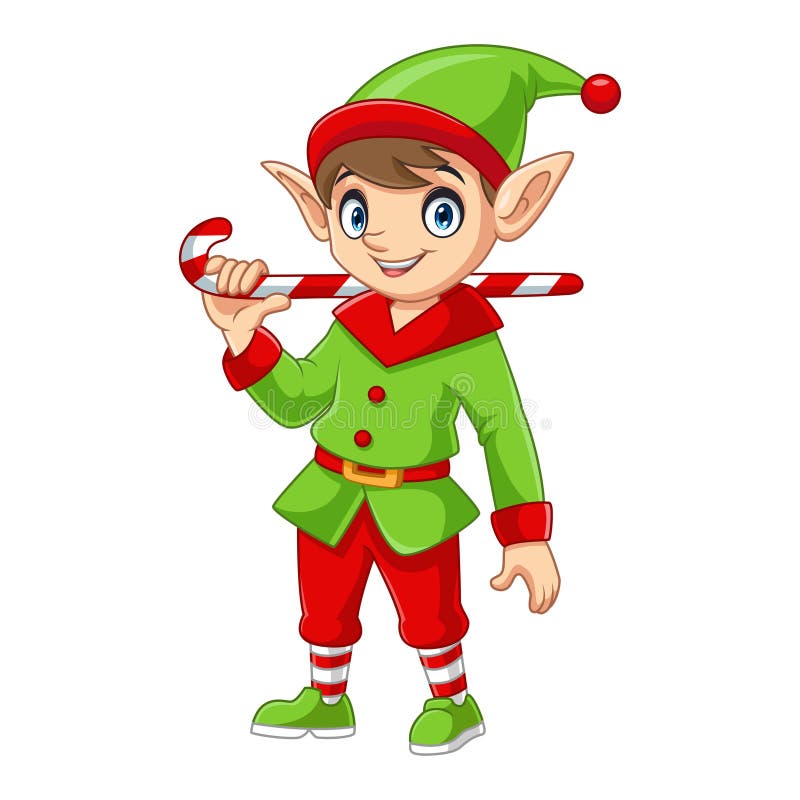 Christmas Elf Waving Stock Illustrations – 522 Christmas Elf Waving ...