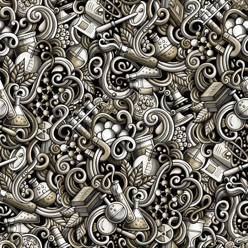 Laboratory doodles stock vector. Illustration of formula - 18361840