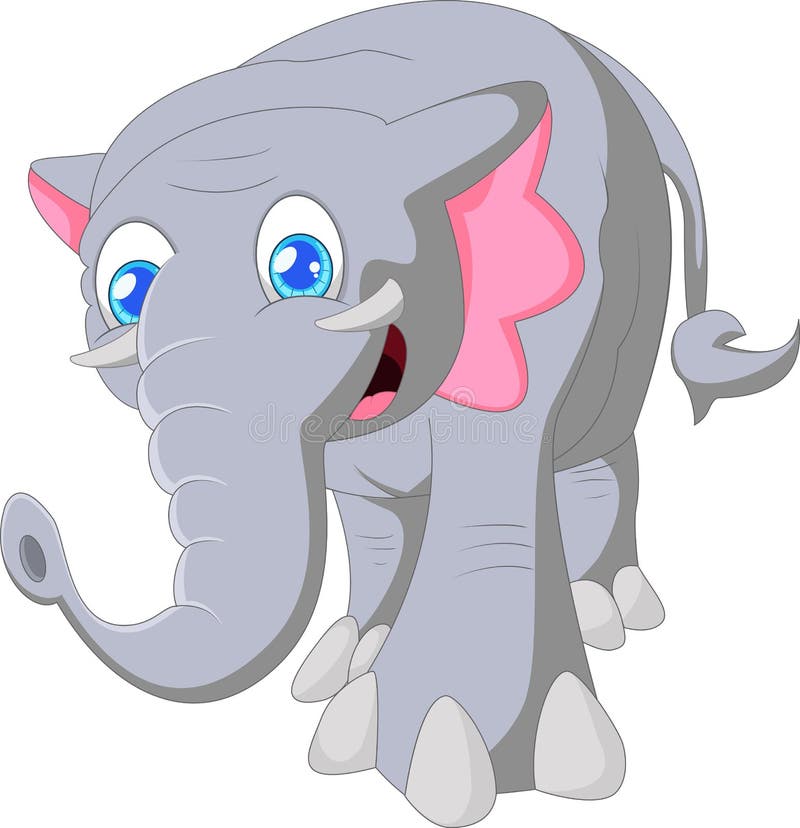 Elephant Front Back Cartoon Stock Illustrations – 35 Elephant Front ...