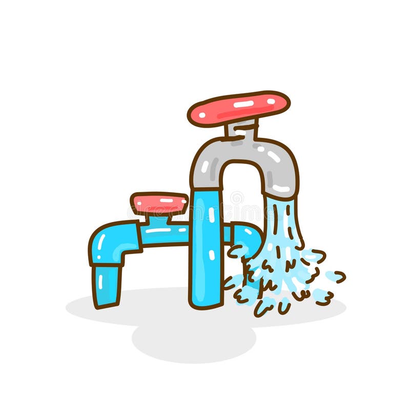 Cartoon the Tap on White Background. Stock Illustration - Illustration ...