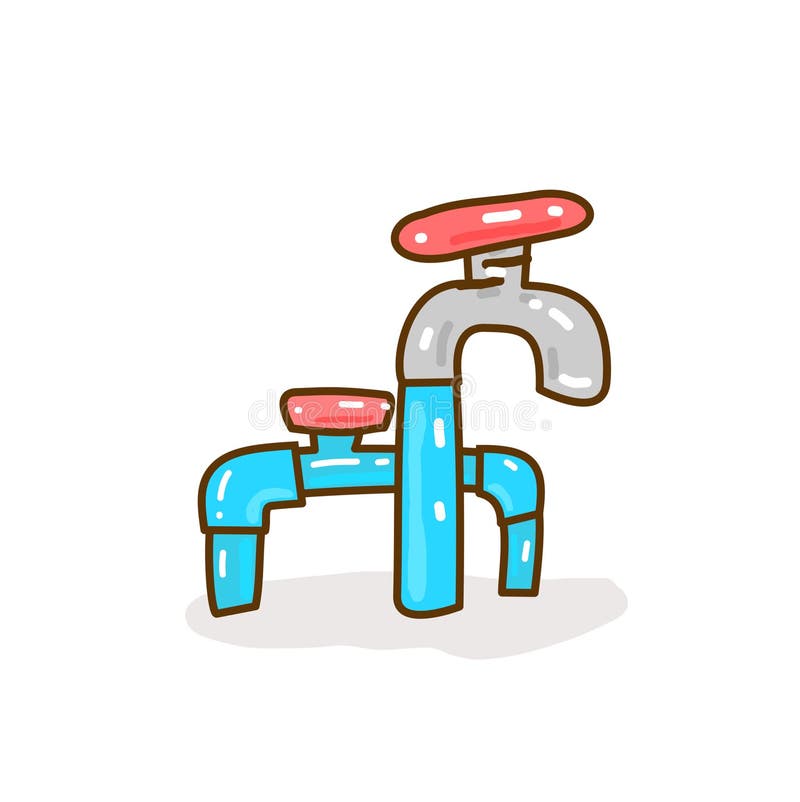 Cartoon the Tap on White Background. Stock Illustration - Illustration ...