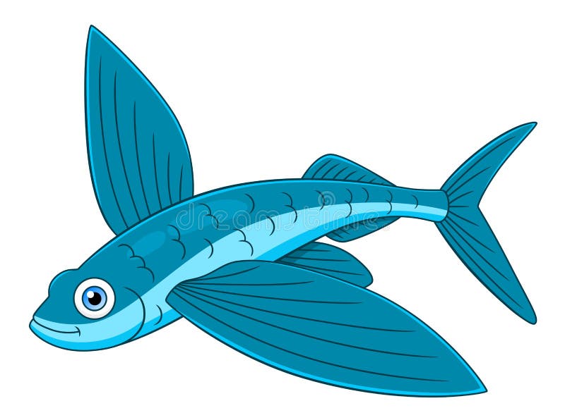 Flying Fish Cartoon Character Stock Vector - Illustration of cook ...