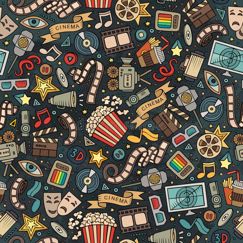 Cinema Scroll Hand Drawn Stock Illustrations – 36 Cinema Scroll Hand ...