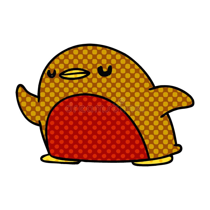 Cartoon Cute Kawaii Red Robin Stock Vector - Illustration of quirky ...