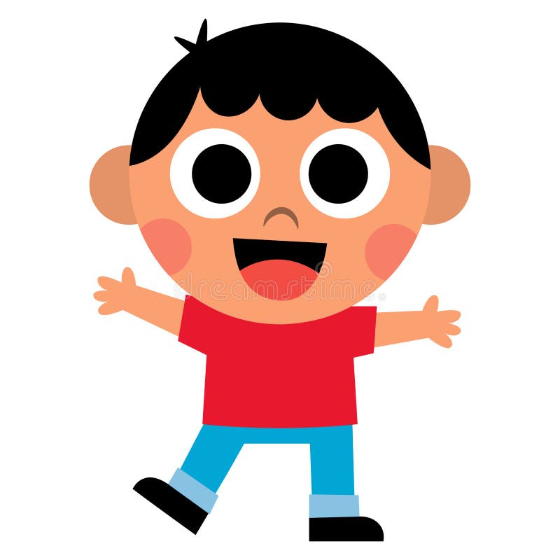Cartoon Cute Kid Isolated stock vector. Illustration of cute - 106468562