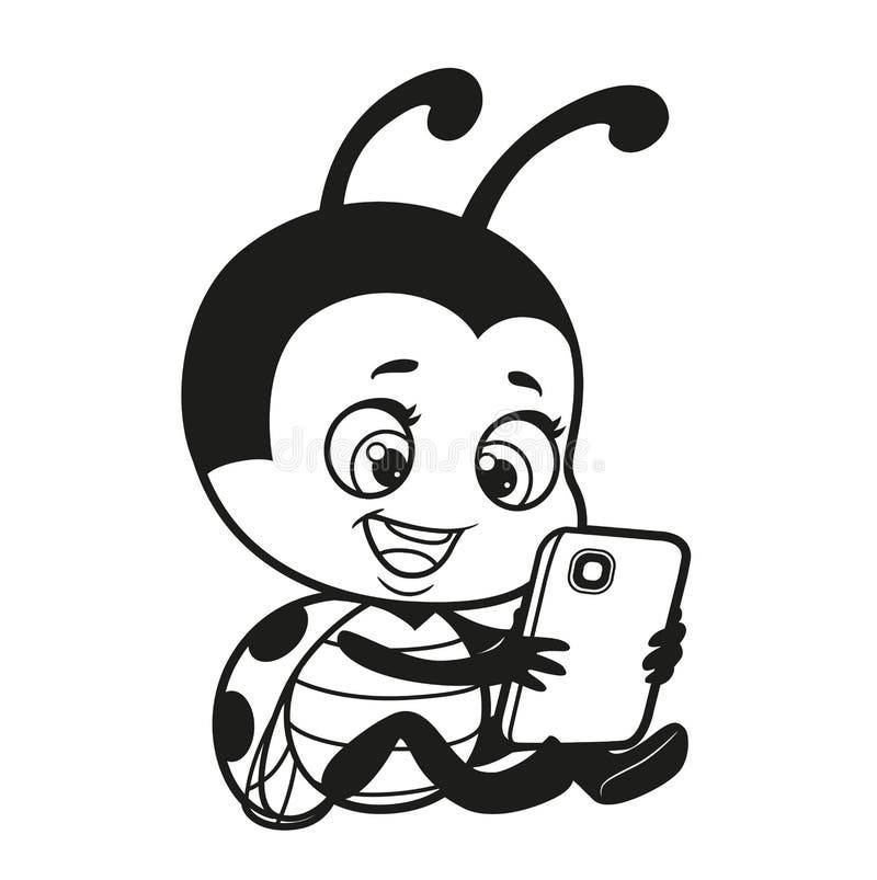 Phone Coloring Kids Stock Illustrations – 447 Phone Coloring Kids Stock ...