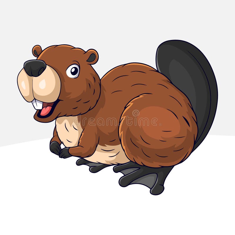 Line Art Beaver Cartoon Stock Illustrations – 221 Line Art Beaver ...