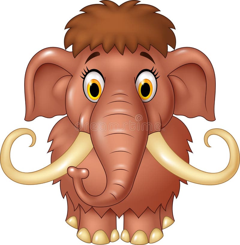 Cute mammoth cartoon stock vector. Illustration of elephant - 53892308