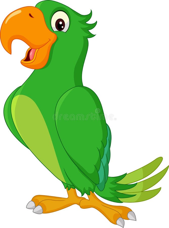 Cute parrot bird cartoon stock vector. Illustration of mascot - 33231415
