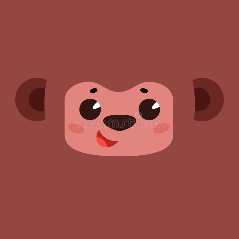 A Cartoon Cute Pemonkey Guin with a Square Shape. a Card for ...