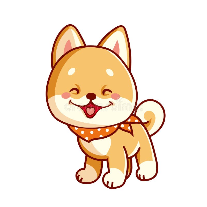 Cartoon Cute Shiba Inu, Vector Stock Vector - Illustration of oriental ...