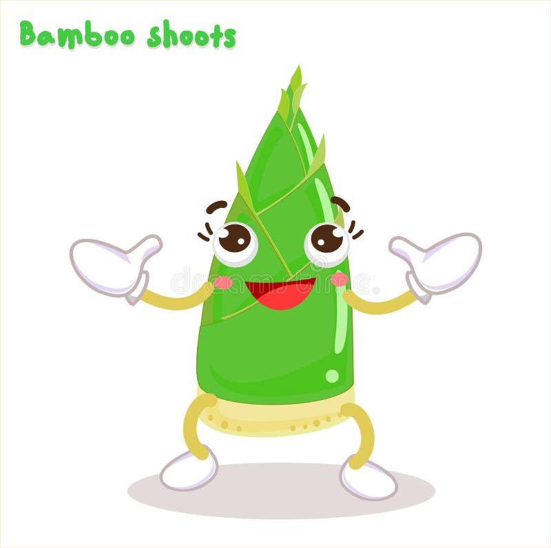 Cartoon Bamboo Vector on Background. Stock Vector - Illustration of ...