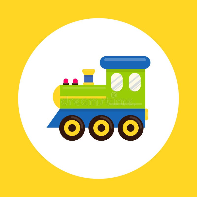 Cartoon Cute Train Icon Vector Stock Vector - Illustration of station ...