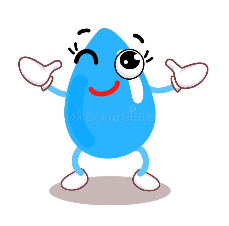 Cartoon Cute Water Character Vector. Stock Vector - Illustration of ...