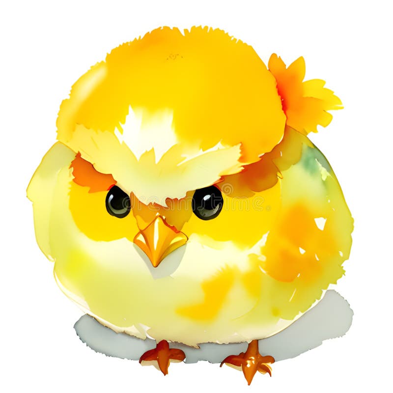 Chick Cartoon on White Background Stock Illustration - Illustration of ...