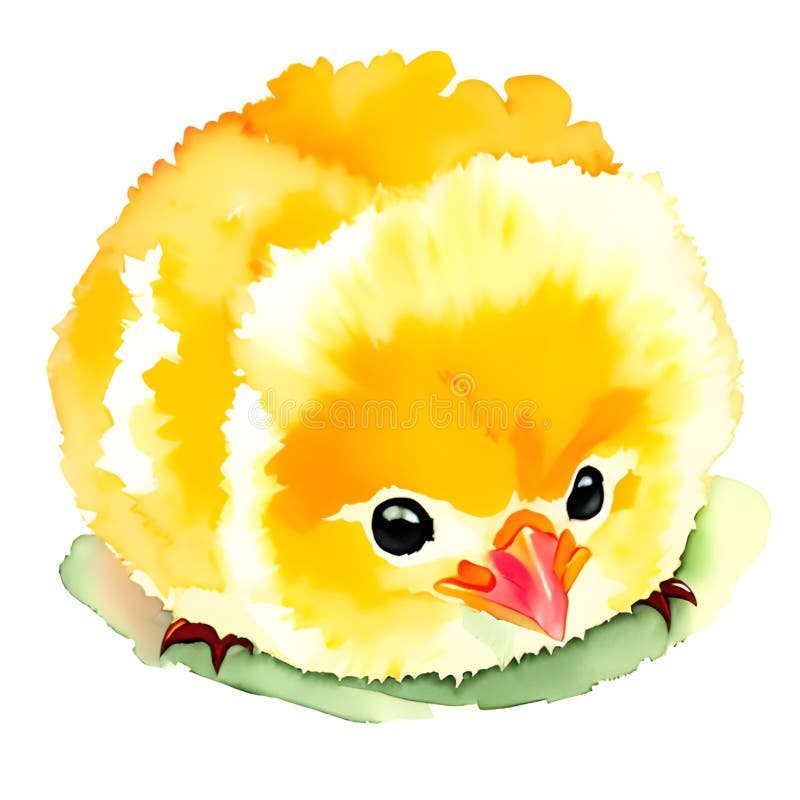 Chick Cartoon on White Background Stock Illustration - Illustration of ...