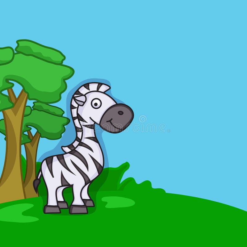 Zebra Standing Cartoon Stock Illustrations – 1,414 Zebra Standing ...