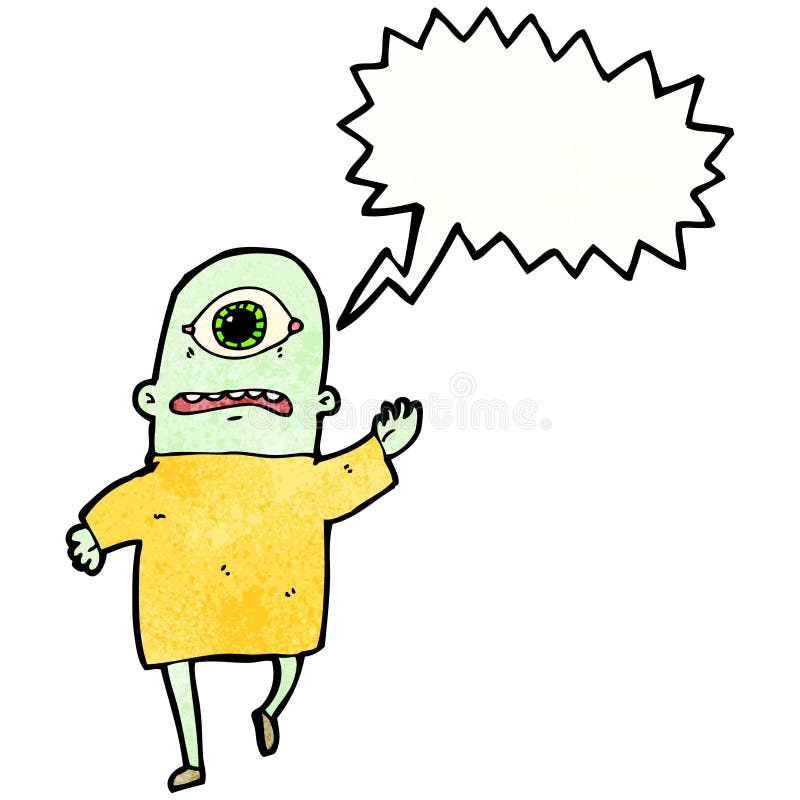 Cartoon cyclops stock vector. Illustration of talking - 38039698