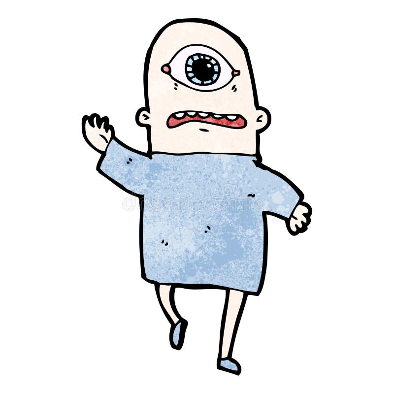 Cartoon cyclops stock vector. Illustration of hand, silly - 38071736