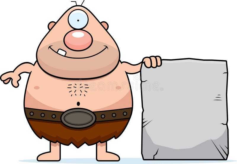 Cartoon Cyclops Sign stock vector. Illustration of clip - 51421949