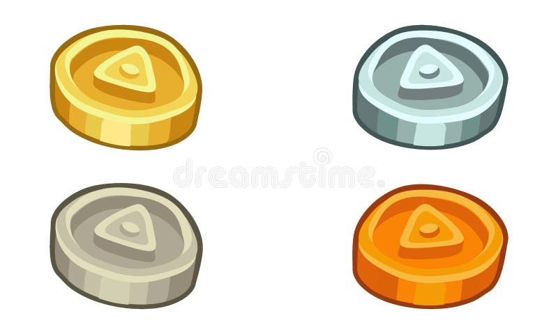 Cartoon 3d coins set stock vector. Illustration of icon - 63912378