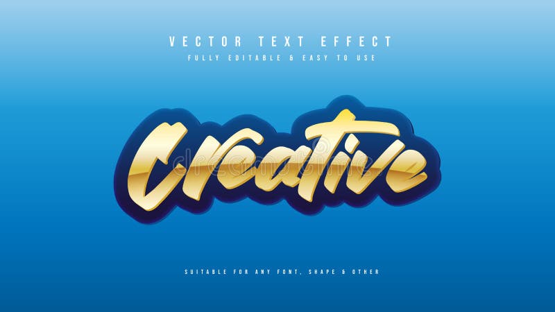 Cartoon 3D Style Vector Text Effect Fully Editable Stock Vector ...