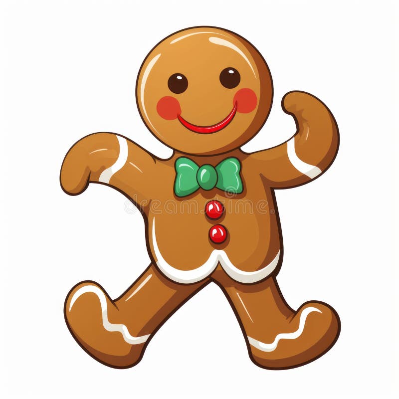 Cartoon Dabbing Gingerbread Man Cookie, Vector Illustration Stock ...