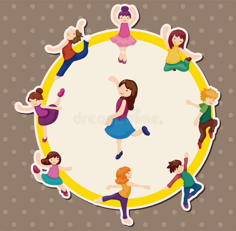 Cartoon dancer card stock vector. Illustration of greeting - 22359735