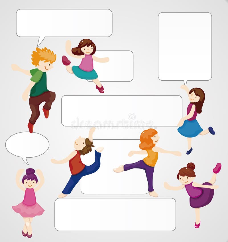 Cartoon dancer card stock vector. Illustration of ballerina - 22359764