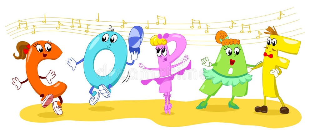 Cartoon Dancing Letters Stock Illustrations – 139 Cartoon Dancing ...