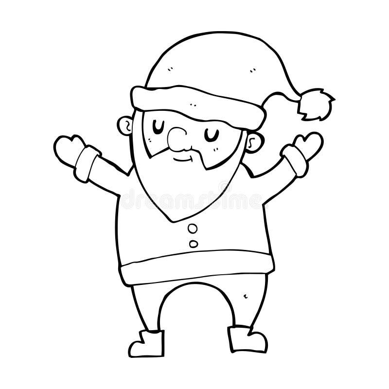 Cartoon dancing santa stock illustration. Illustration of hand - 37026438