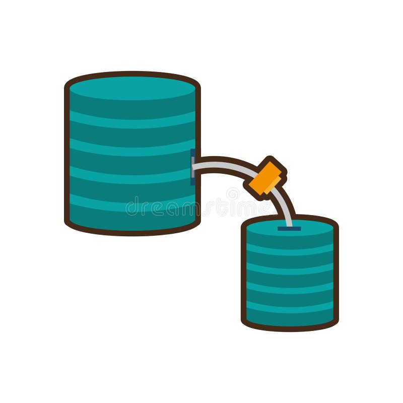 Cartoon Data Center Information Digital Connection Stock Vector ...