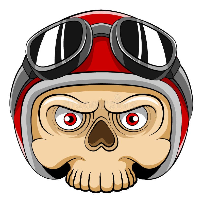 The Dead Skull Head Using the Red Helmet and Sunglasses for the Mascot ...