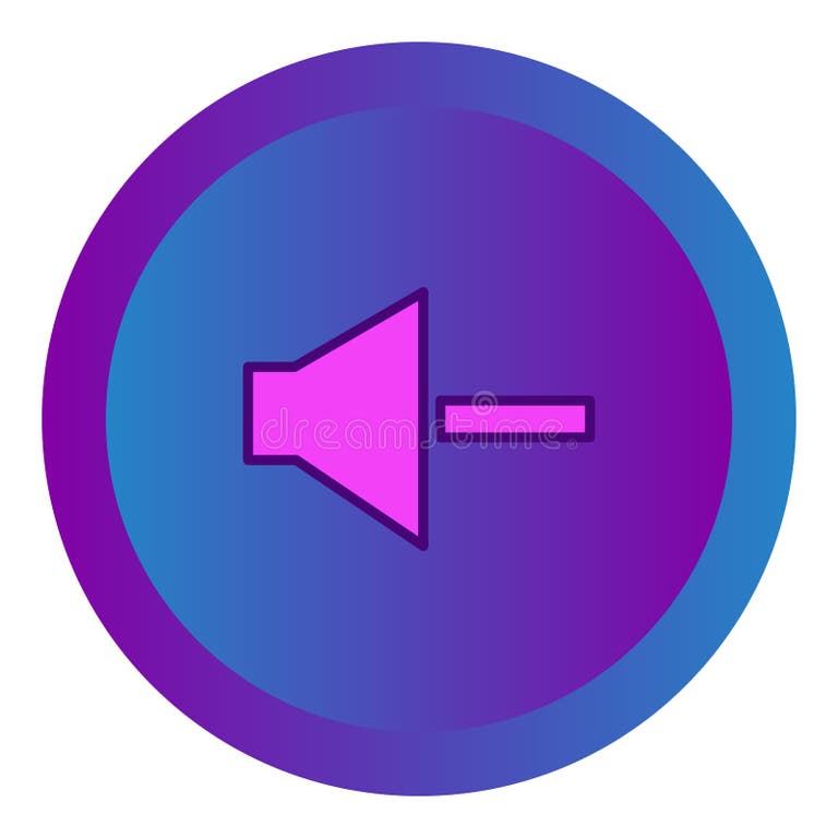 Cartoon Decrease Volume Button Stock Vector - Illustration of logo ...