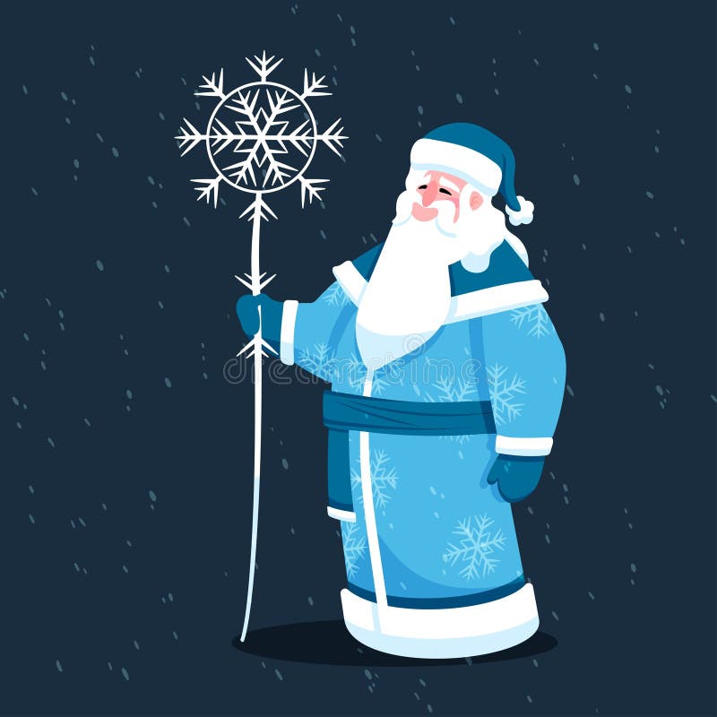 Cartoon Ded Moroz Concept Vector Design Illustration Stock Vector ...