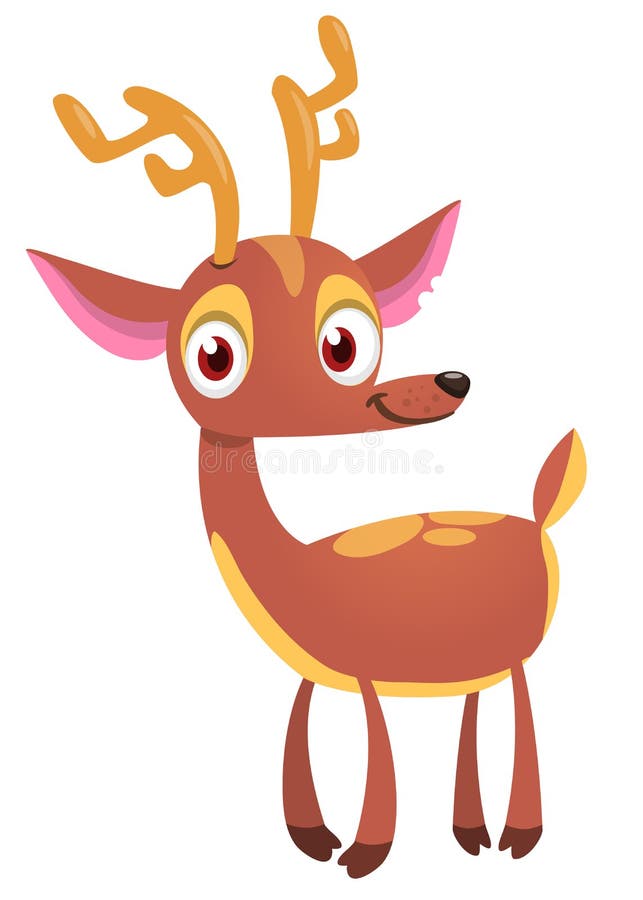 Cartoon Deer Character Illustration. Vector Isolated Stock Illustration ...