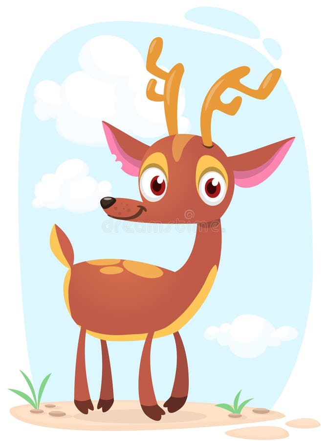 Cartoon Deer Character Illustration. Vector Isolated Stock Vector ...