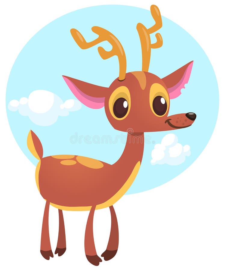 Cartoon Deer Character Illustration. Vector Isolated Stock Vector ...