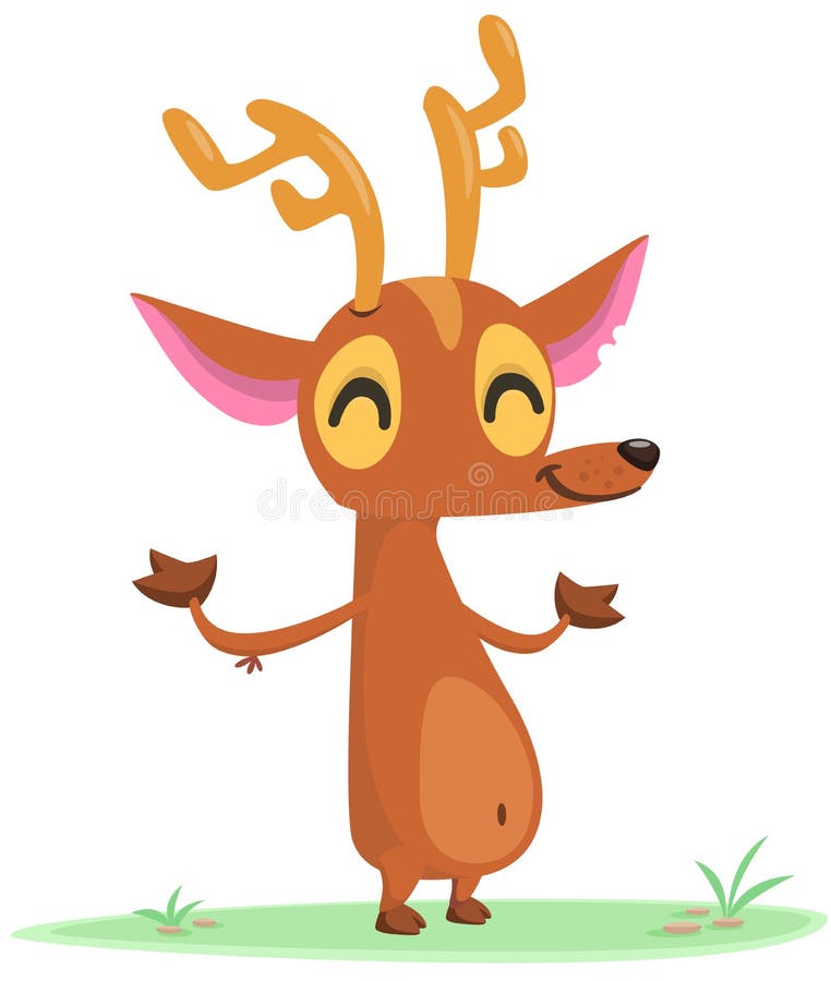 Cartoon Deer Character Illustration. Vector Isolated Stock Vector ...