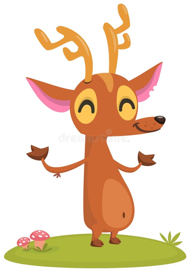 Cartoon Deer Character Illustration. Vector Isolated Stock Vector ...