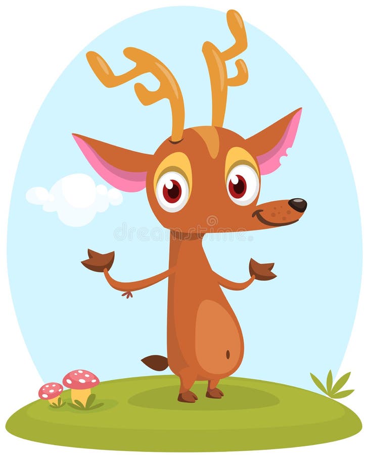 Cartoon Deer Character Illustration. Vector Isolated Stock Vector ...