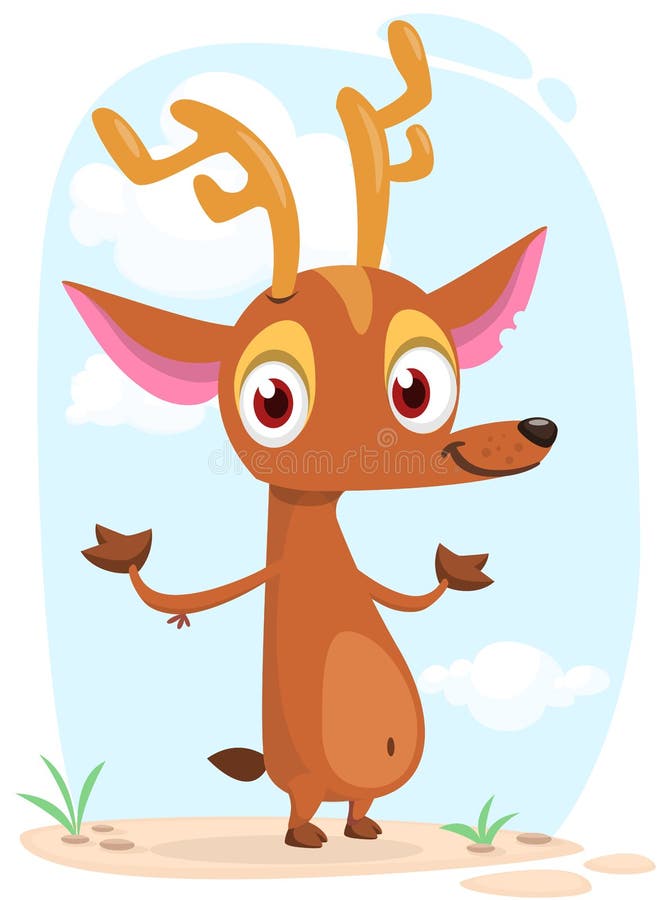Cartoon Deer Character Illustration. Vector Isolated Stock Vector ...