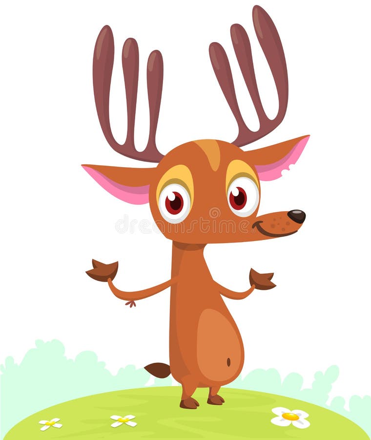 Cartoon Deer Character Illustration. Vector Isolated Stock Vector ...