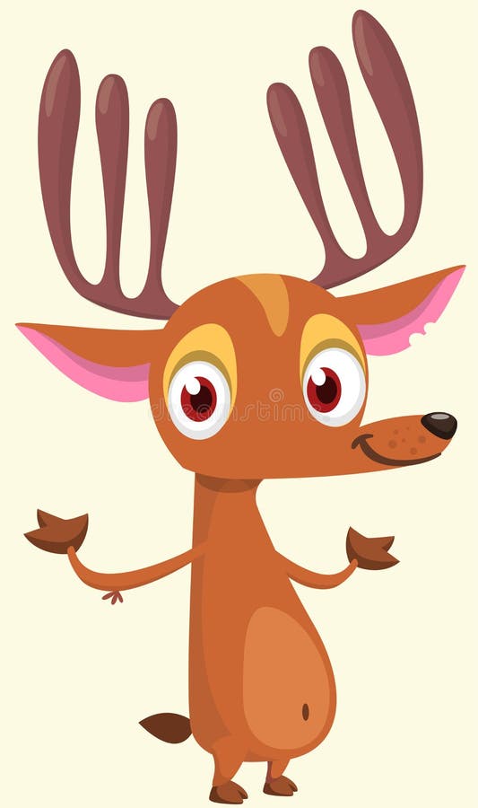 Cartoon Deer Character Illustration. Vector Isolated Stock Vector ...