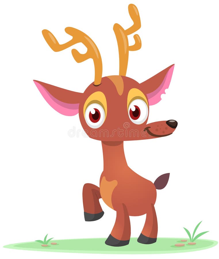 Cartoon Deer Character Illustration. Vector Isolated Stock Vector ...