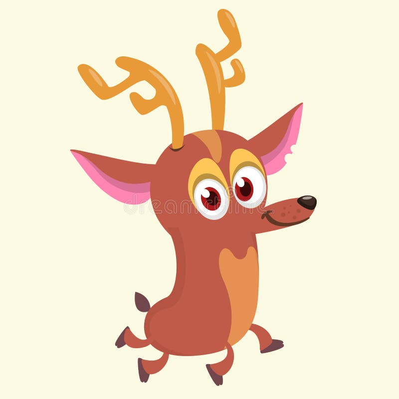 Cartoon Deer Character Illustration. Vector Isolated Stock Vector ...
