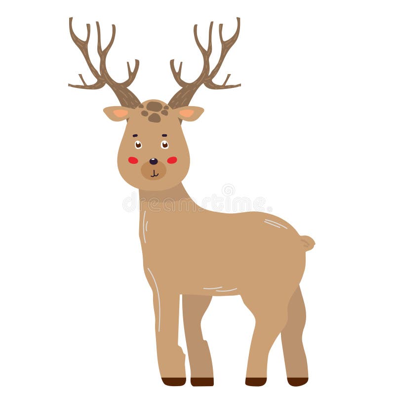 Cartoon Deer - Cute Character for Children. Vector Illustration in ...